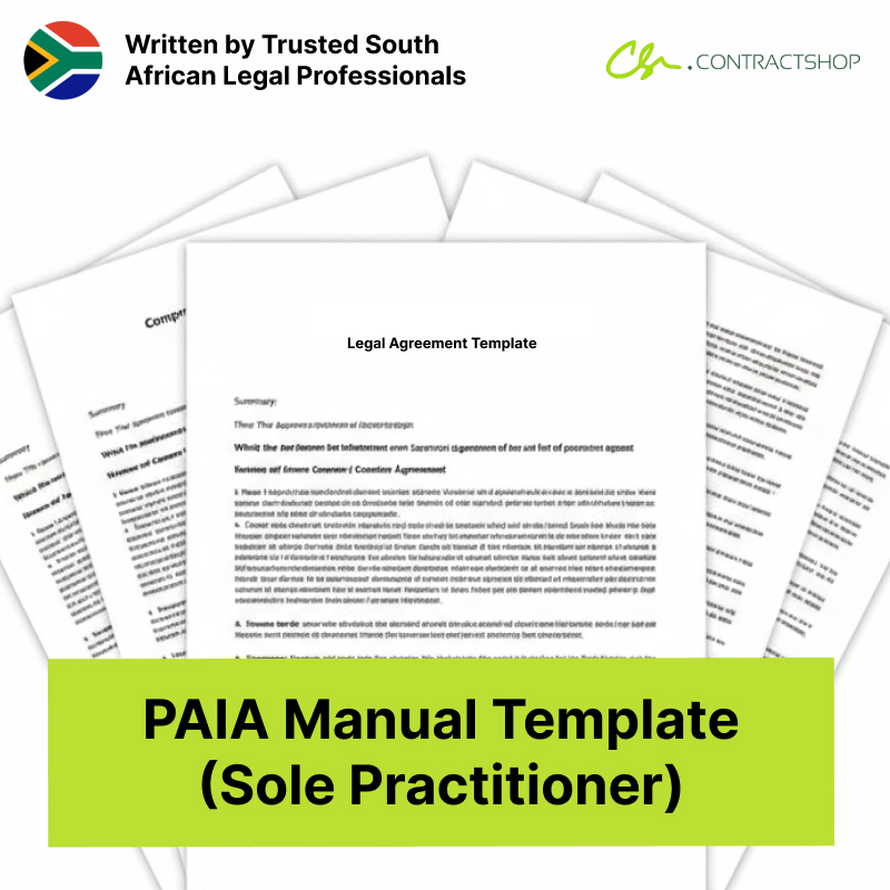 PAIA Manual Template (Sole Practitioner) - The Contract Shop